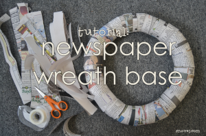 Tutorial: Newspaper Wreath Base | Snovej Food & Craft Adventures